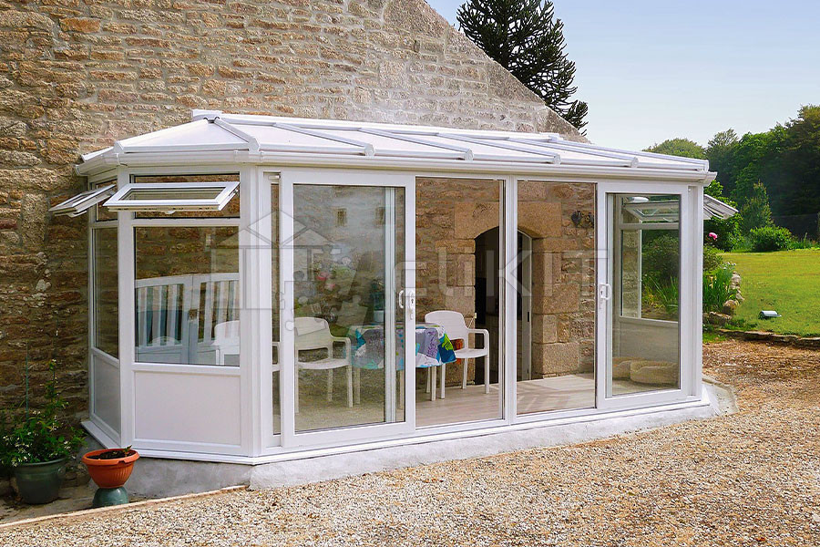 Véranda en Kit GREENWICH Sur-Mesure - V2 Vitrage complet | CliKIT