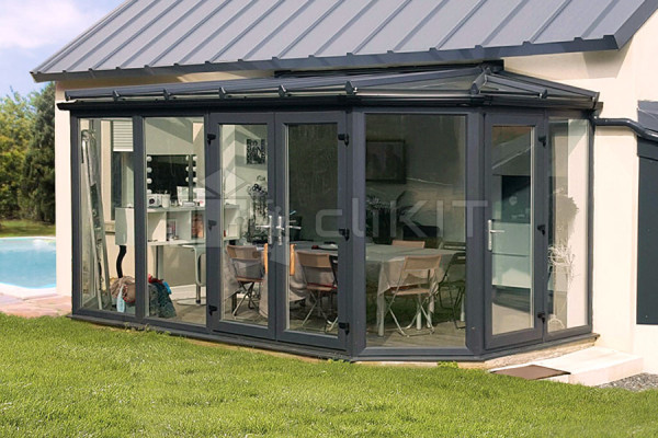 Véranda en Kit GREENWICH Sur-Mesure - V3 Soubassement plein | CliKIT