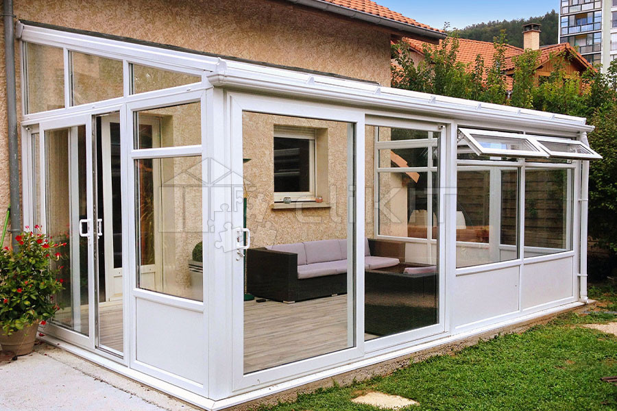 Véranda en Kit MANCHESTER Sur-Mesure - V3 Soubassement plein | CliKIT