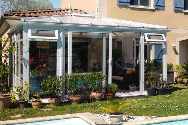 Véranda en Kit NOTTINGHAM Sur-Mesure - V3 Soubassement plein | CliKIT